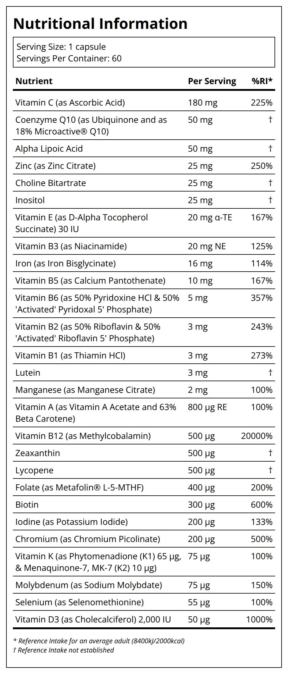 Pure Encapsulations O.N.E Multivitamin with Iron - The Hormonist